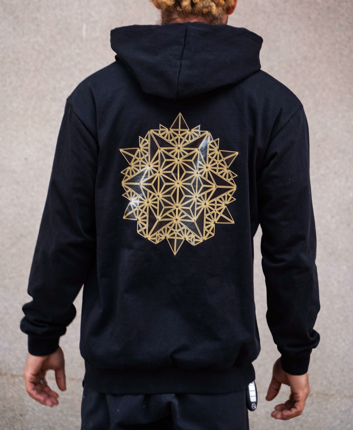 Gold Slope Reversible Hoodie by Threyda - Threyda Art and Apparel