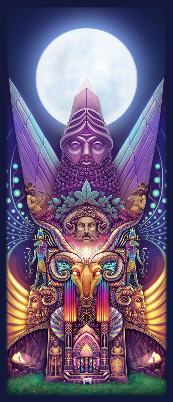 Tribute To The Horned One by Cosmic Jester - Threyda Art and Apparel