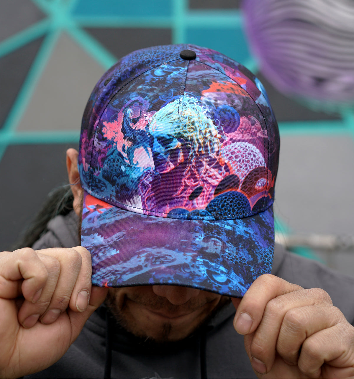 Meta Shiva Snapback Hat by Android Jones - Threyda Art and Apparel