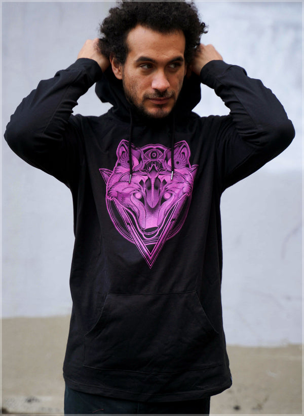 Wolf Screenprint Pullover by Mugwort - Threyda Art and Apparel